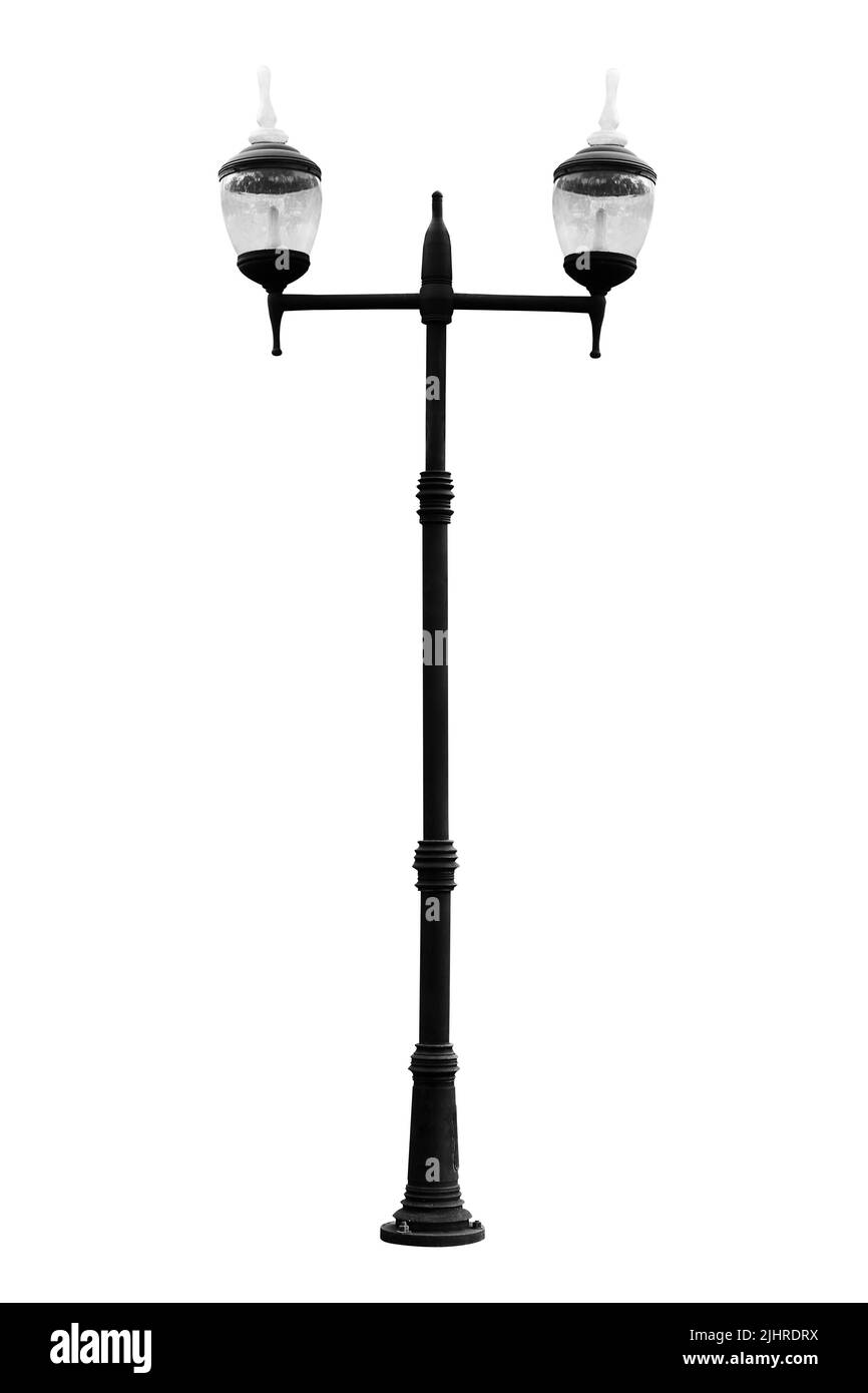 Street light pole isolated on a white background, with clipping path ...
