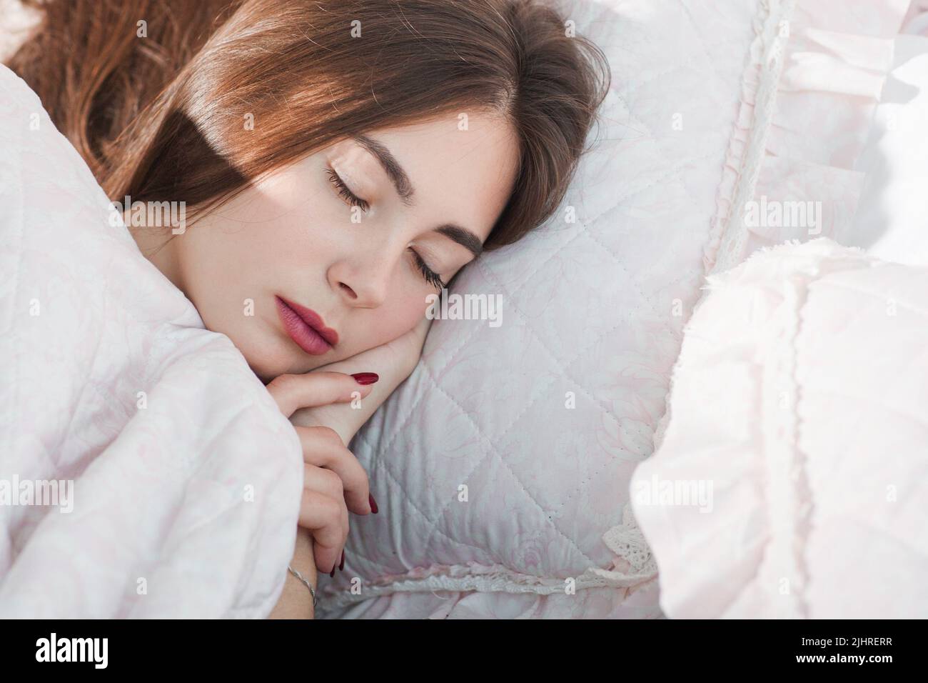 Free young woman face night hi-res stock photography and images - Alamy