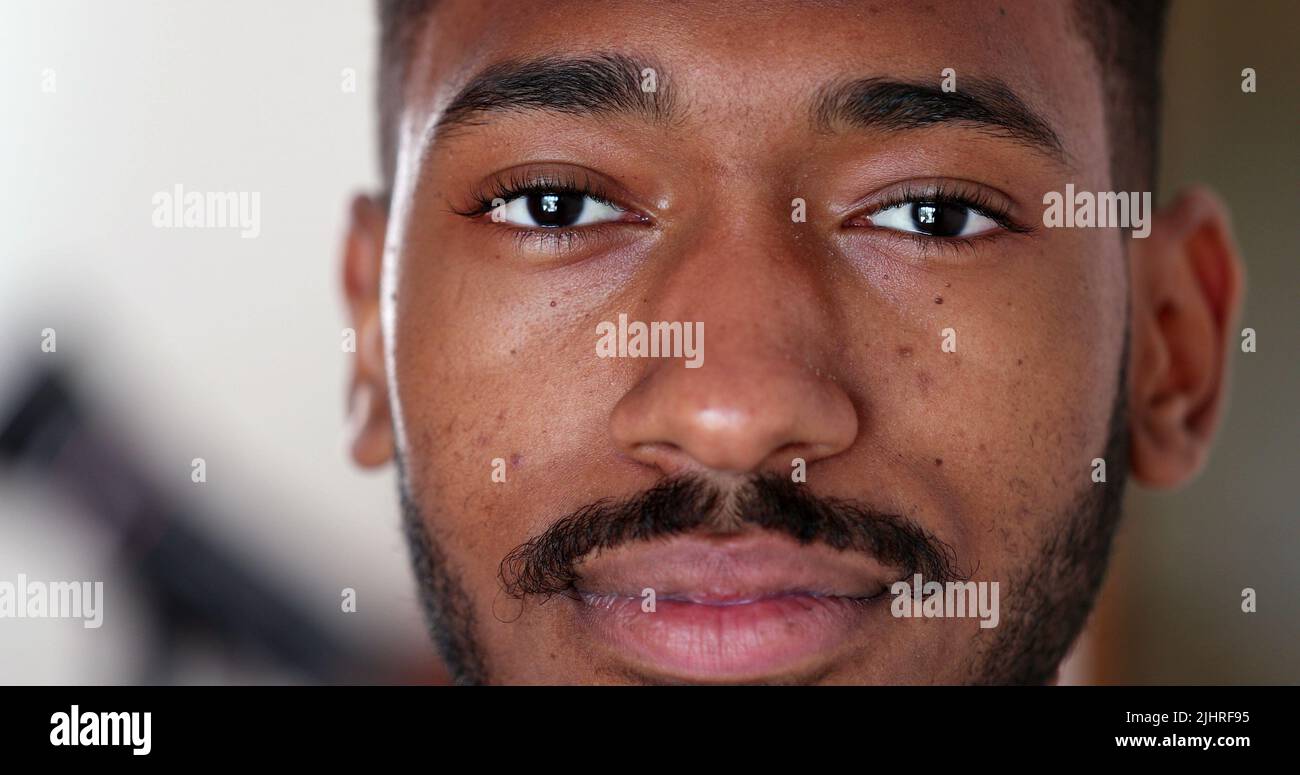 Portrait black African man smiling. Ethnically diverse person Stock ...