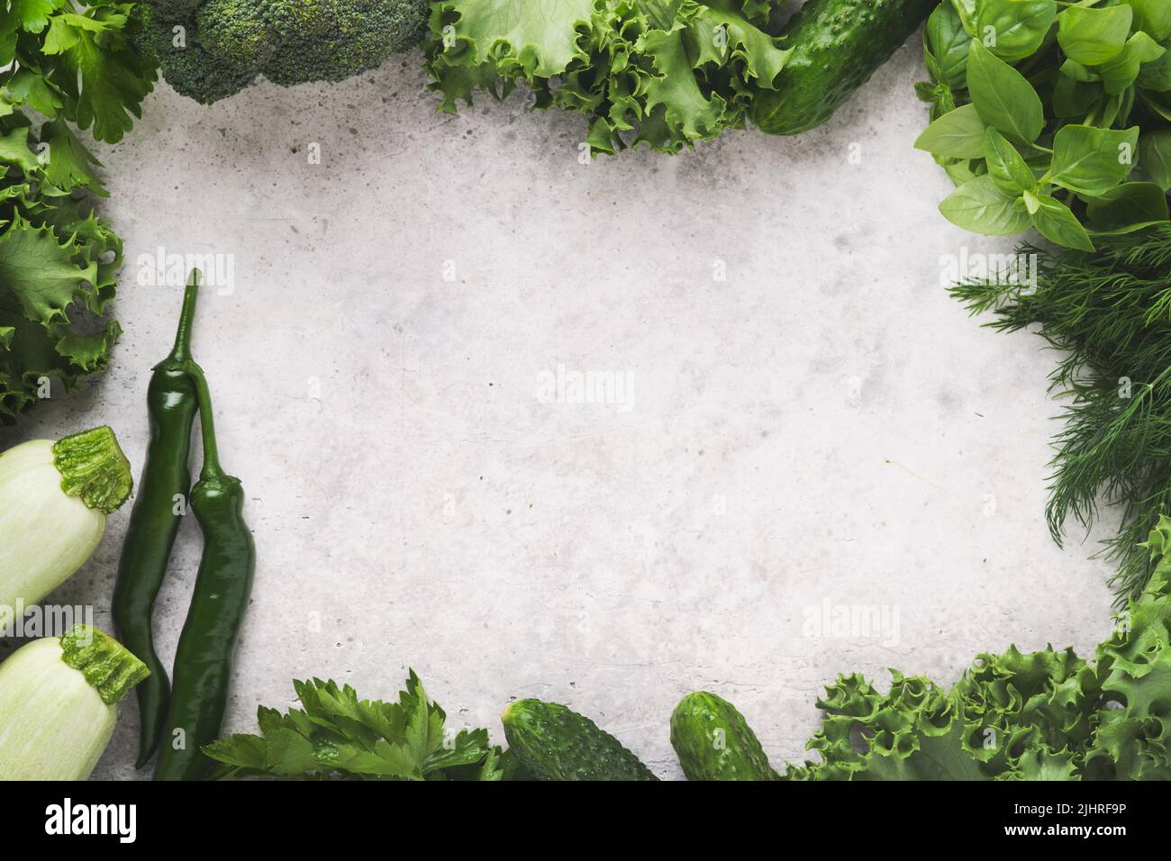 Set of various green vegetables and vegetable, seeds, superfood, leaf ...