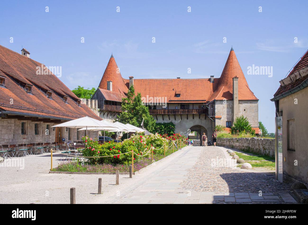 The Burghausen Castle in Burghausen, Altotting Land district, Upper ...
