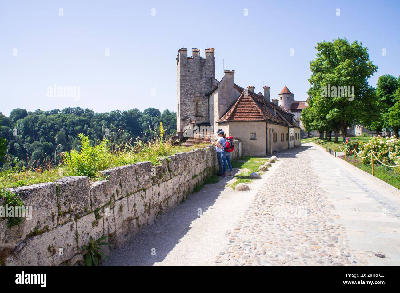 The Burghausen Castle in Burghausen, Altotting Land district, Upper ...