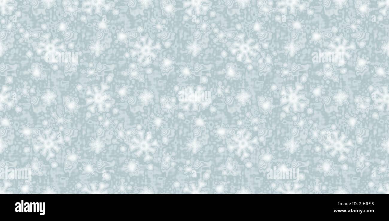 Soft ice blue snow flake border pattern background. Simple minimal ...