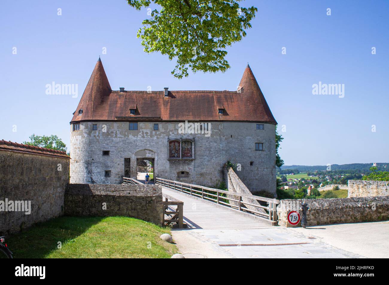 The Burghausen Castle in Burghausen, Altotting Land district, Upper ...