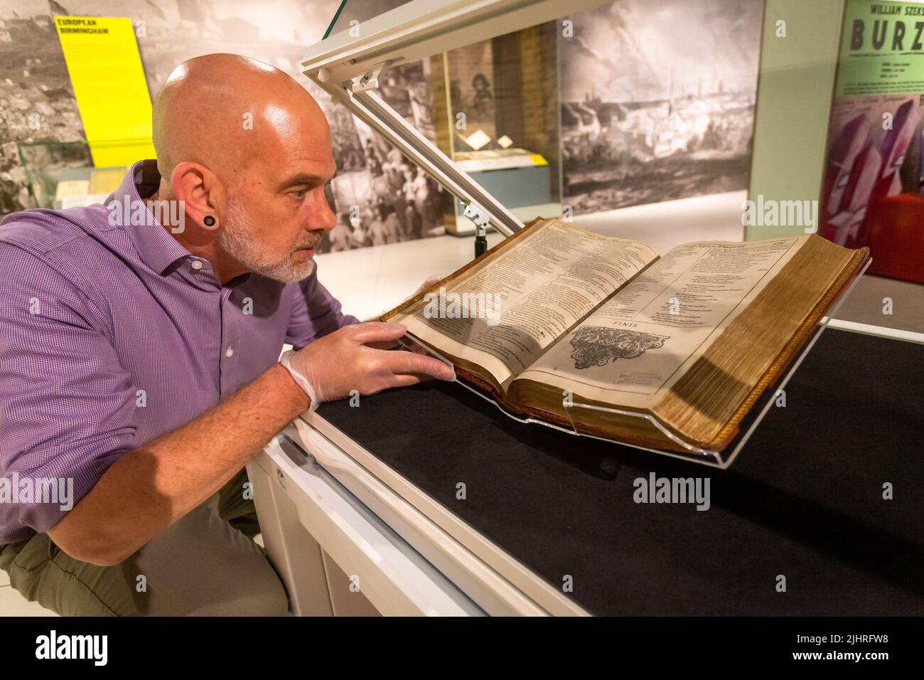 Birmingham, UK. 20th July, 2022. Tom Epps, Cultural Partnership Manager ...
