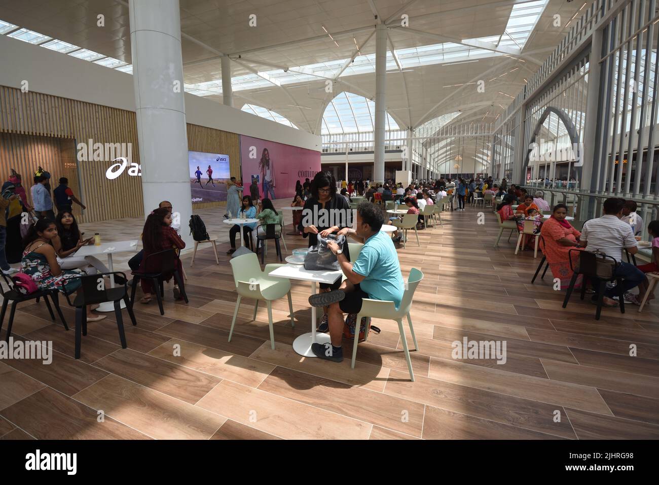 Food court of Lulu Mall in Lucknow, Uttar Pradesh, India Stock Photo ...