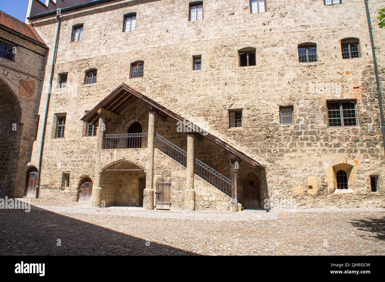 The Burghausen Castle in Burghausen, Altotting Land district, Upper ...