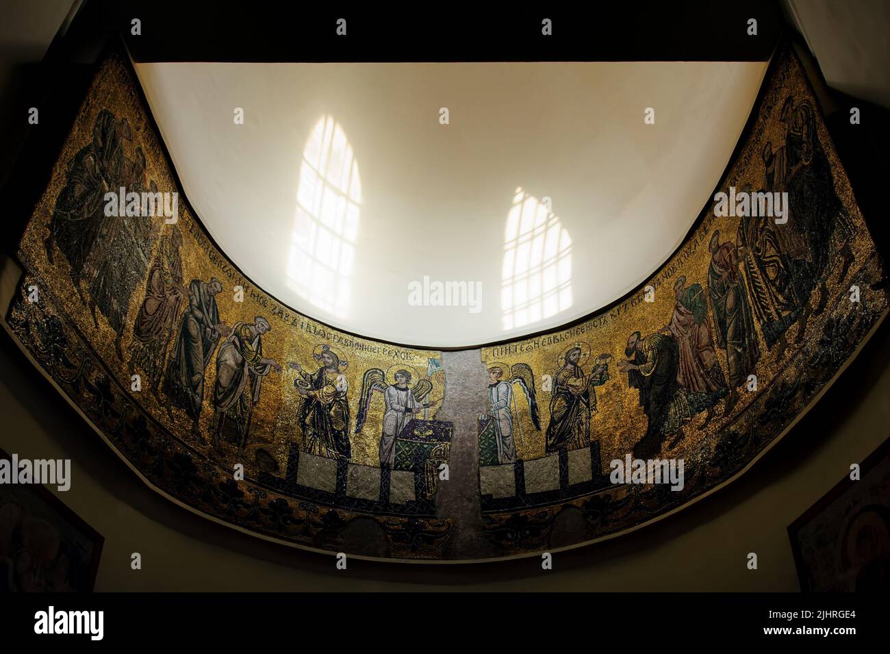Round fresco shown in St. Sophia Cathedral in Kyiv, Ukraine Stock Photo ...