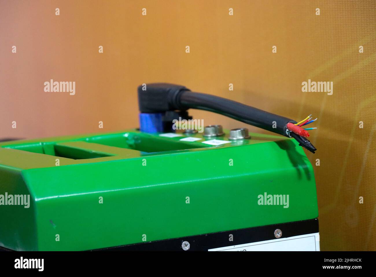 Electric vehicle battery with terminals for electronic control panels ...