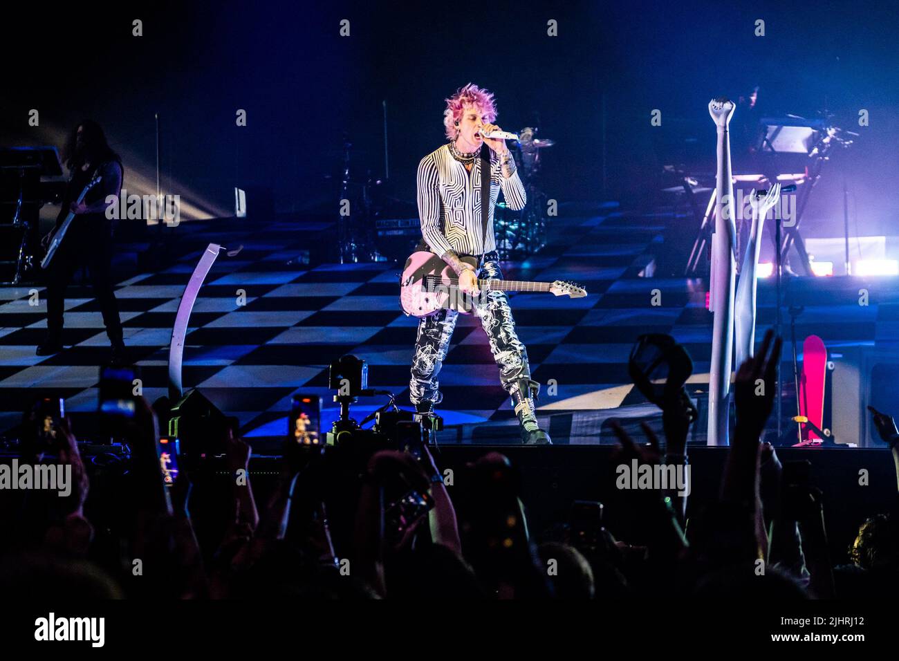 Oakland, California. July 19, 2022, Machine Gun Kelly performs during ...