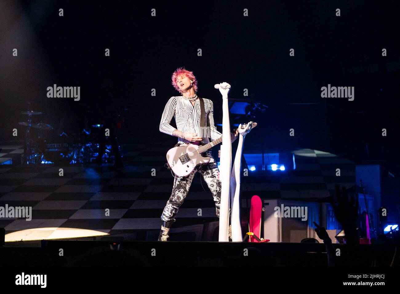 Machine Gun Kelly performs during the The Mainstream Sellout Tour at ...
