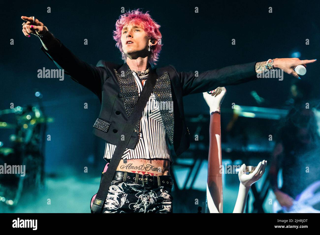Machine Gun Kelly performs during the The Mainstream Sellout Tour at ...