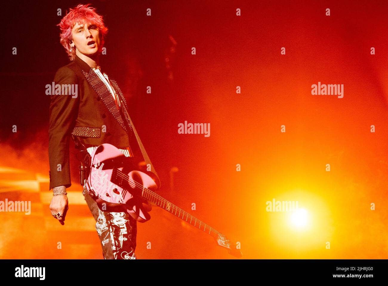 Machine Gun Kelly performs during the The Mainstream Sellout Tour at ...