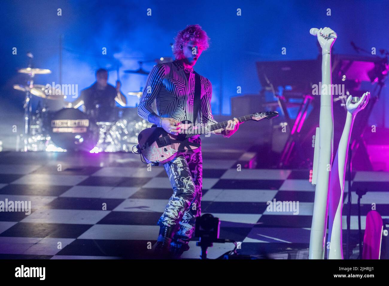 Machine Gun Kelly performs during the The Mainstream Sellout Tour at ...