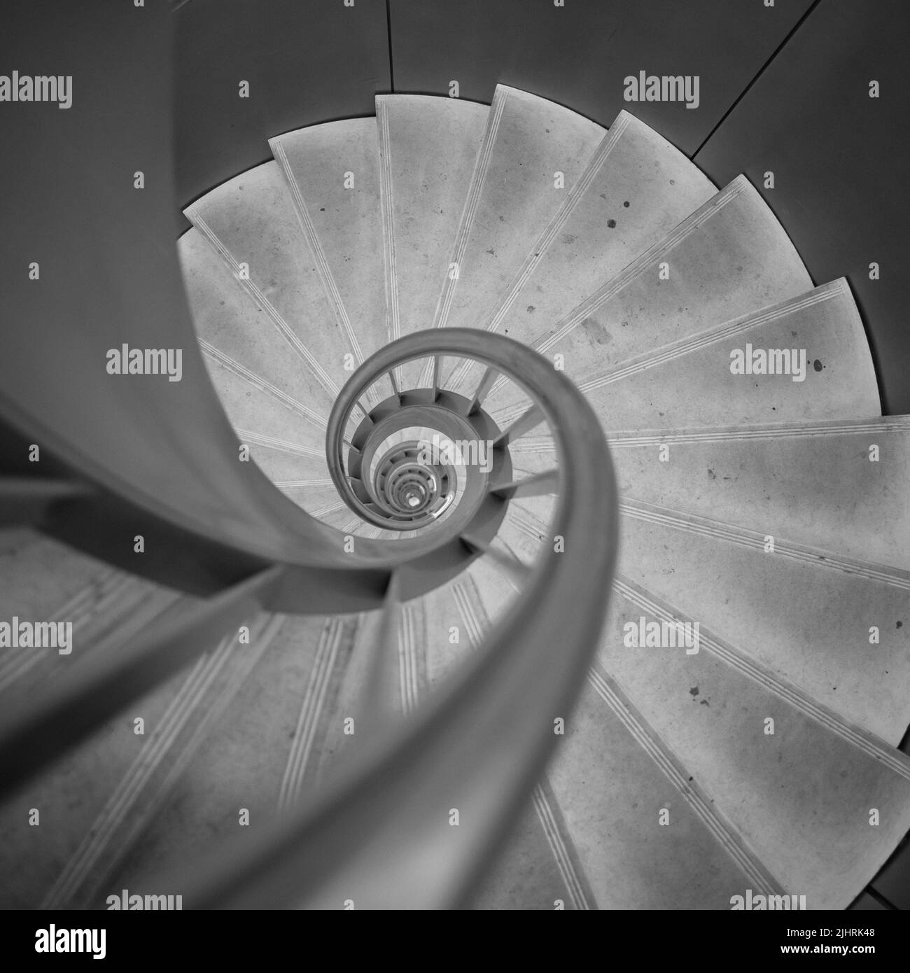 Staircase view architecture Black and White Stock Photos & Images - Alamy