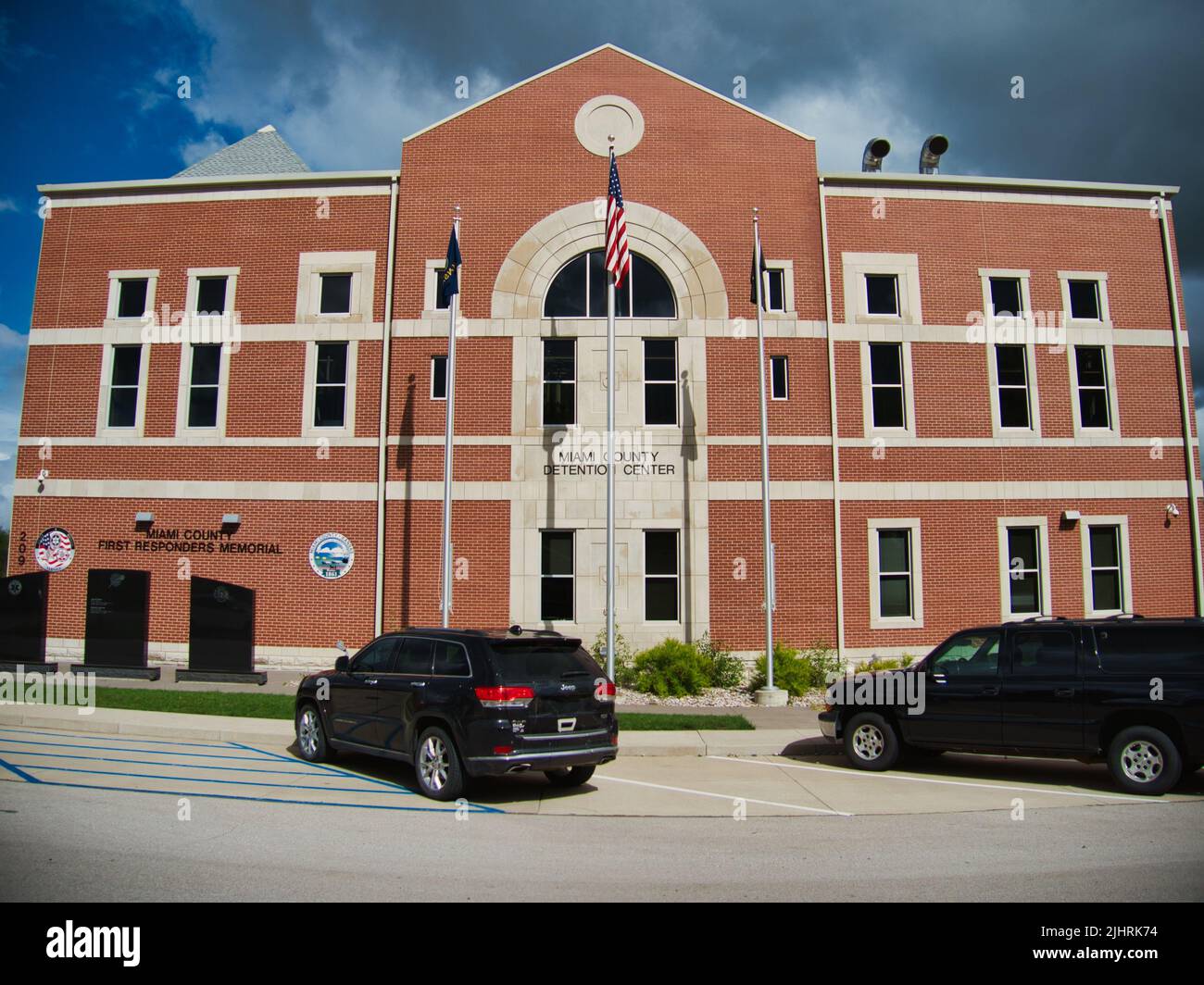 A view of the facade of Miami County Sheriff's Department and Detention ...