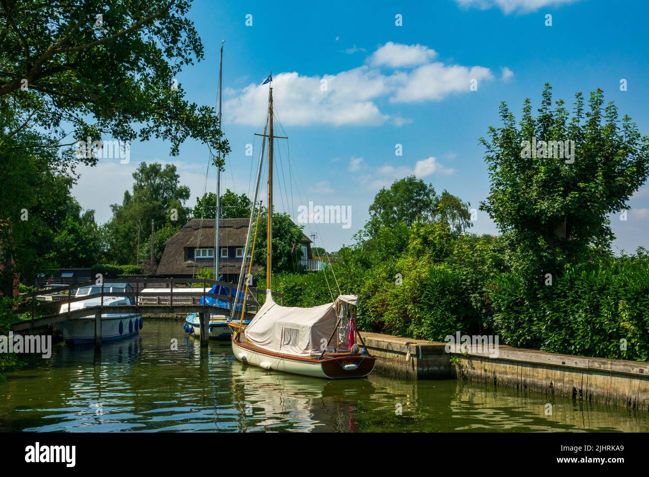 South Walsham Broad Moorings Stock Photo - Alamy