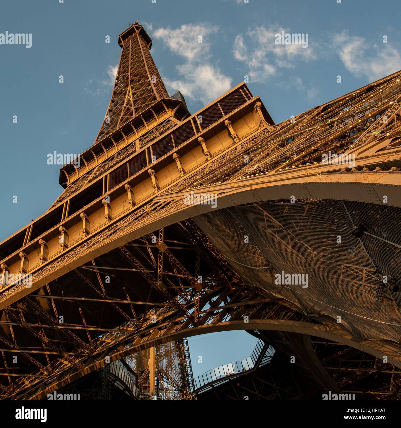A low angle of the Tour Eifel Stock Photo - Alamy