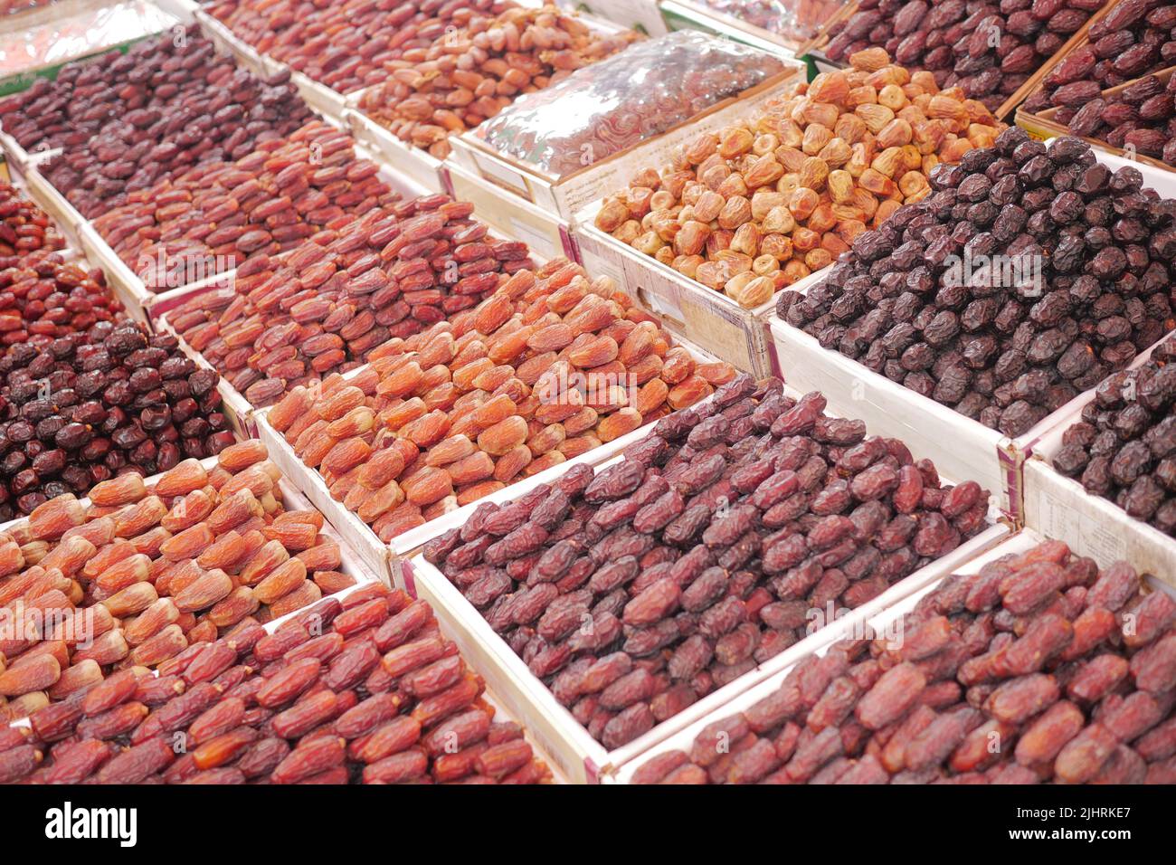 many date fruits display for sale at local market Stock Photo - Alamy