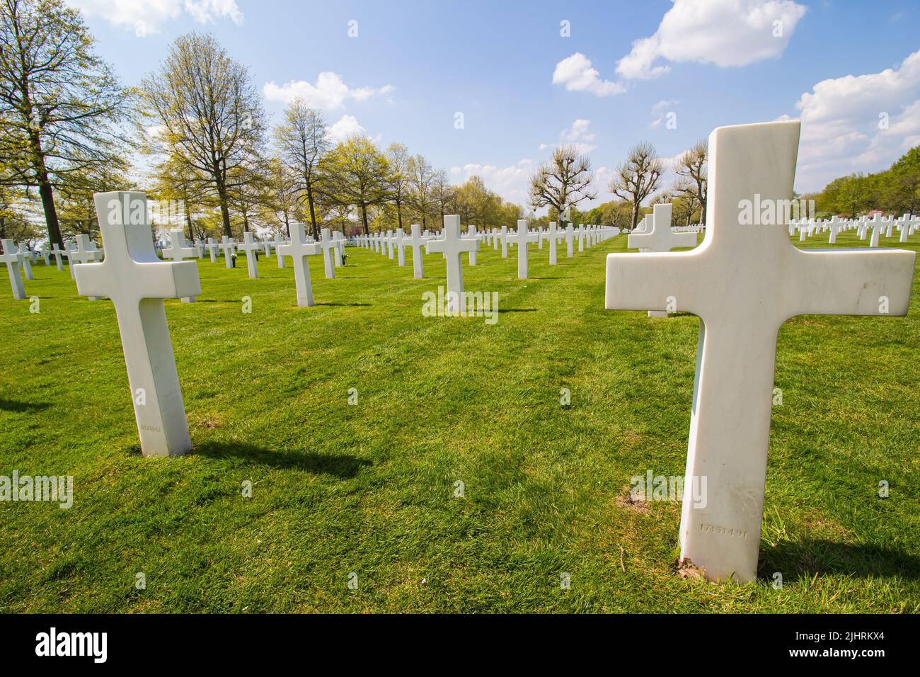 A beautiful view of the Netherlands American Cemetery in the ...