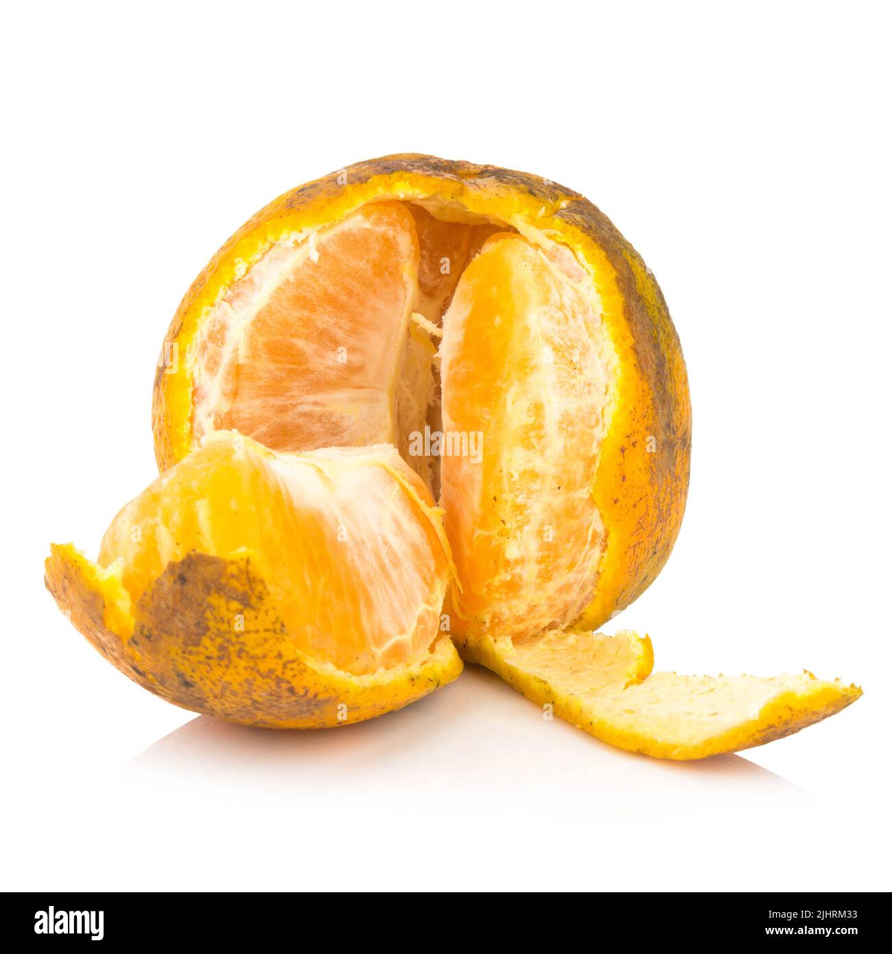 orange. rotten. dirty. ripe. peel. isolated on white background Stock ...