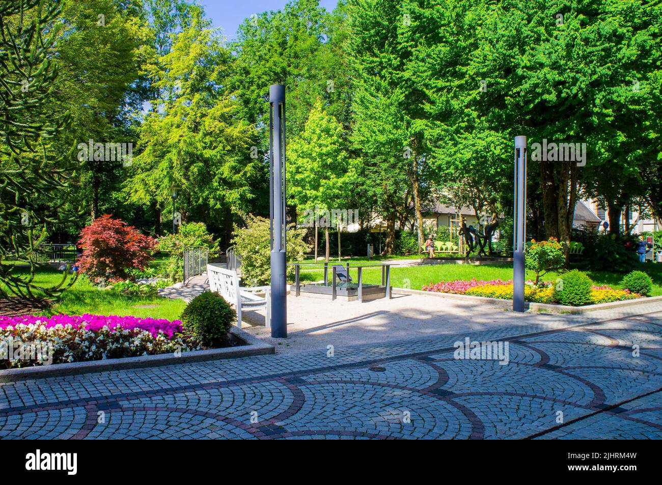 The Ortenau Park in spa town of Bad Reichenhall, Berchtesgadener Land ...