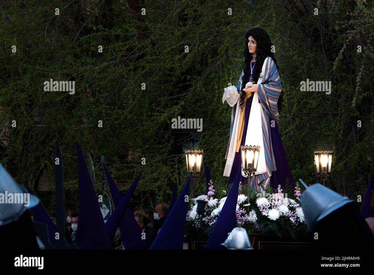 A beautiful view of Mary Magdalene in the Holy Thursday procession ...