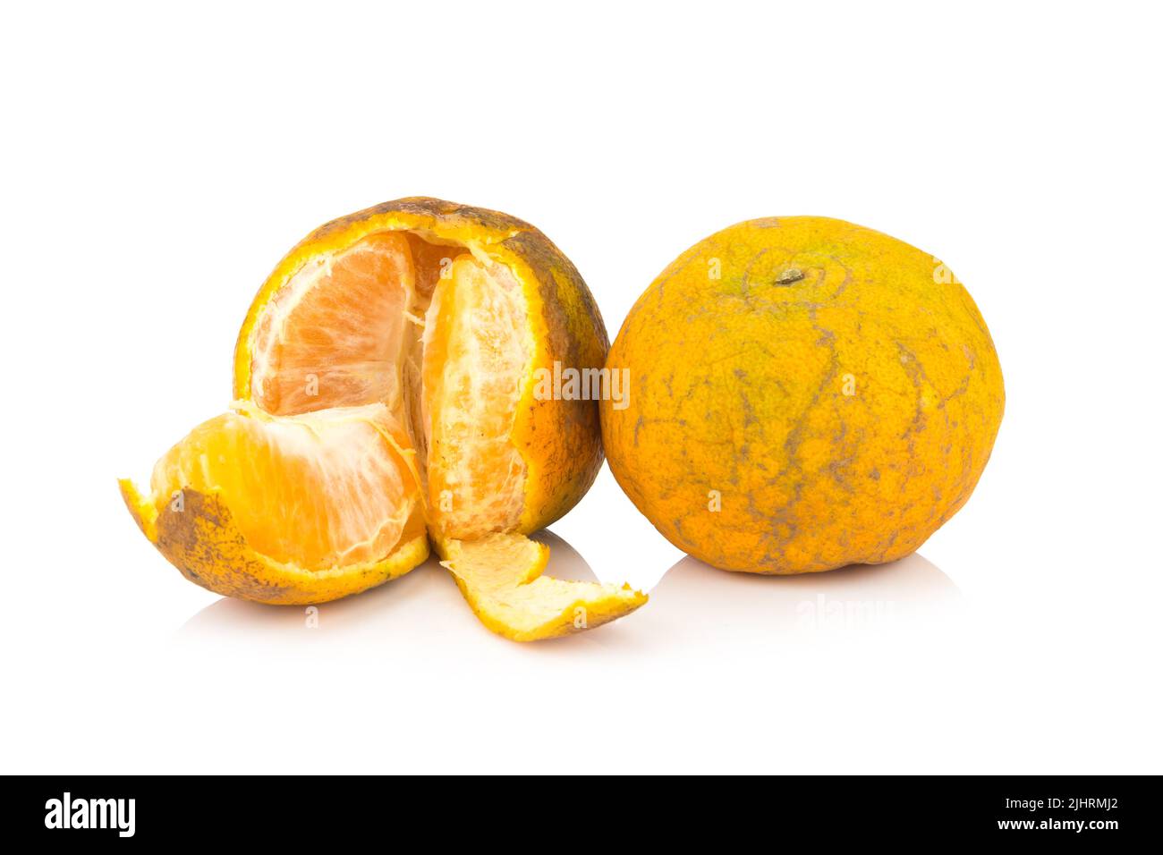 orange. rotten. dirty. ripe. peel. isolated on white background Stock ...