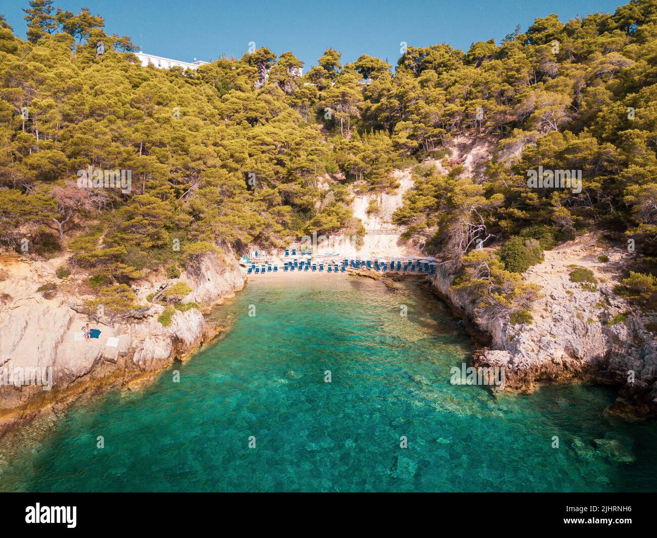Aerial view of the wonderful Caribbean sea of the Tremiti islands ...