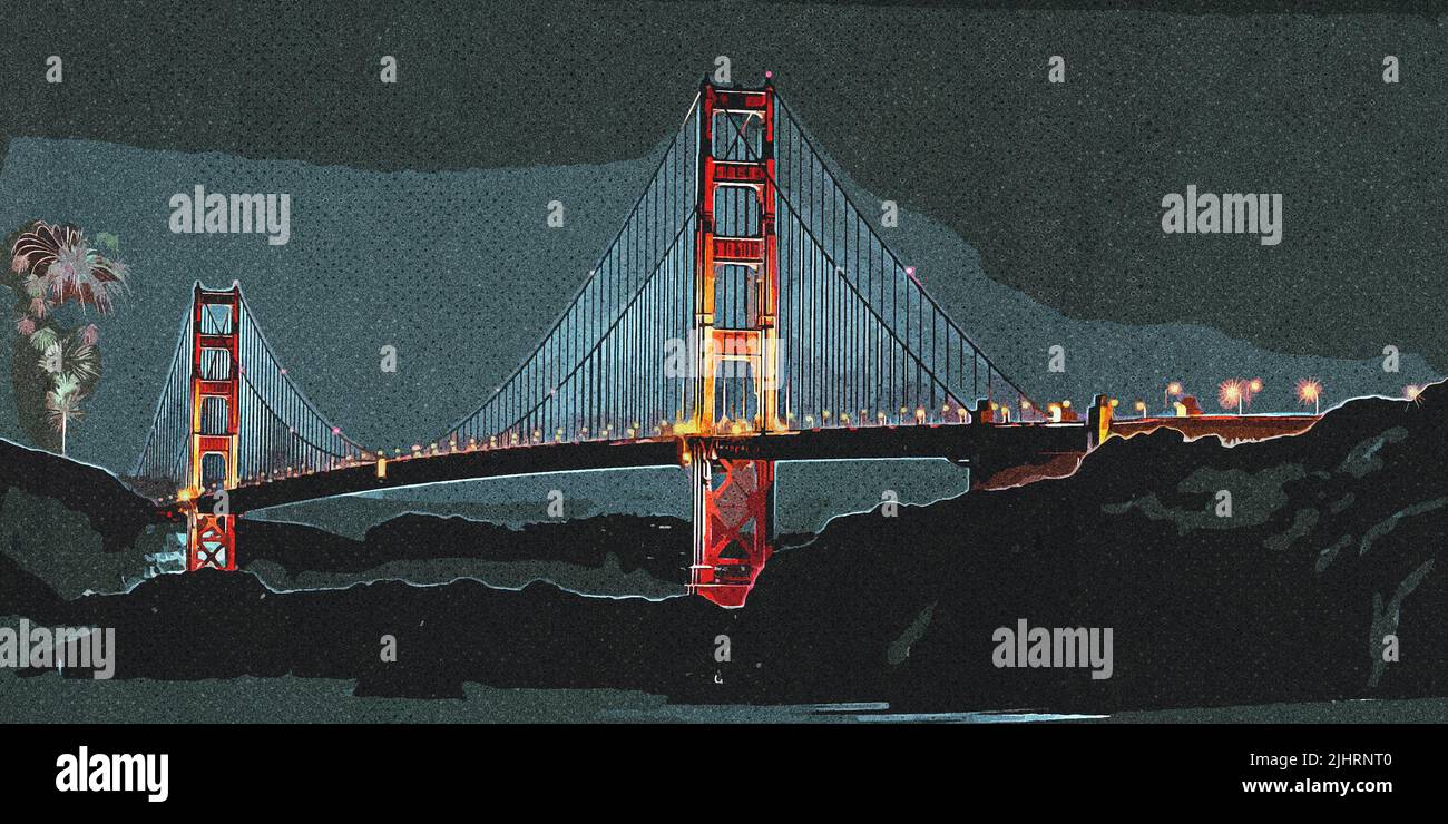 Fireworks golden gate bridge hi-res stock photography and images - Alamy