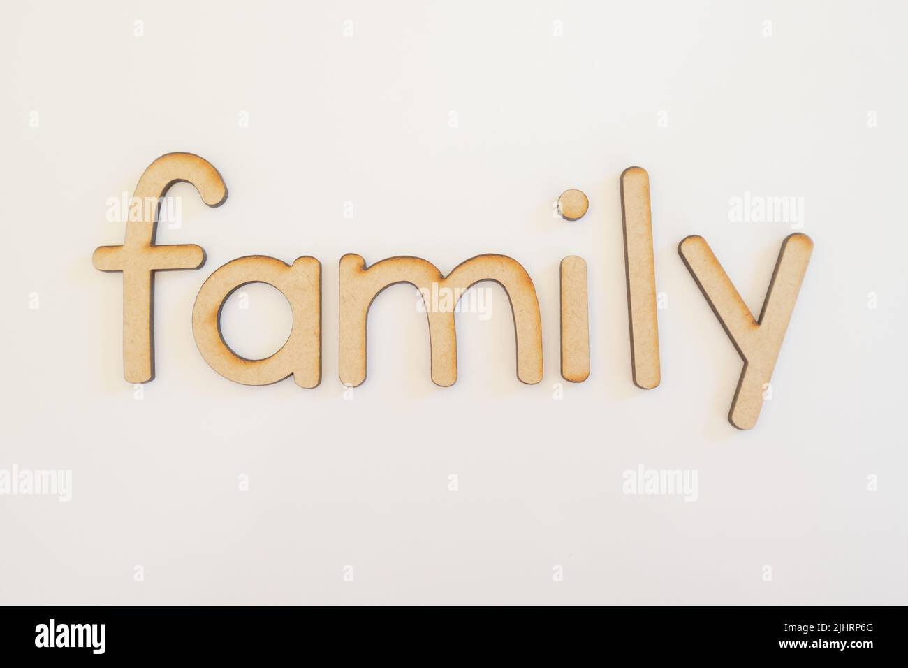 A word Family made with wooden letters Stock Photo - Alamy