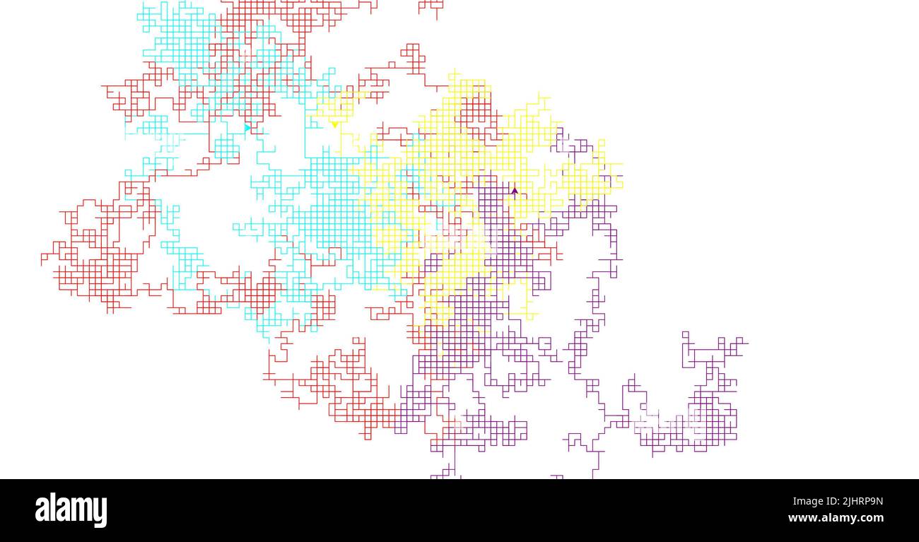 A map of countries designed with colorful squares on white background ...