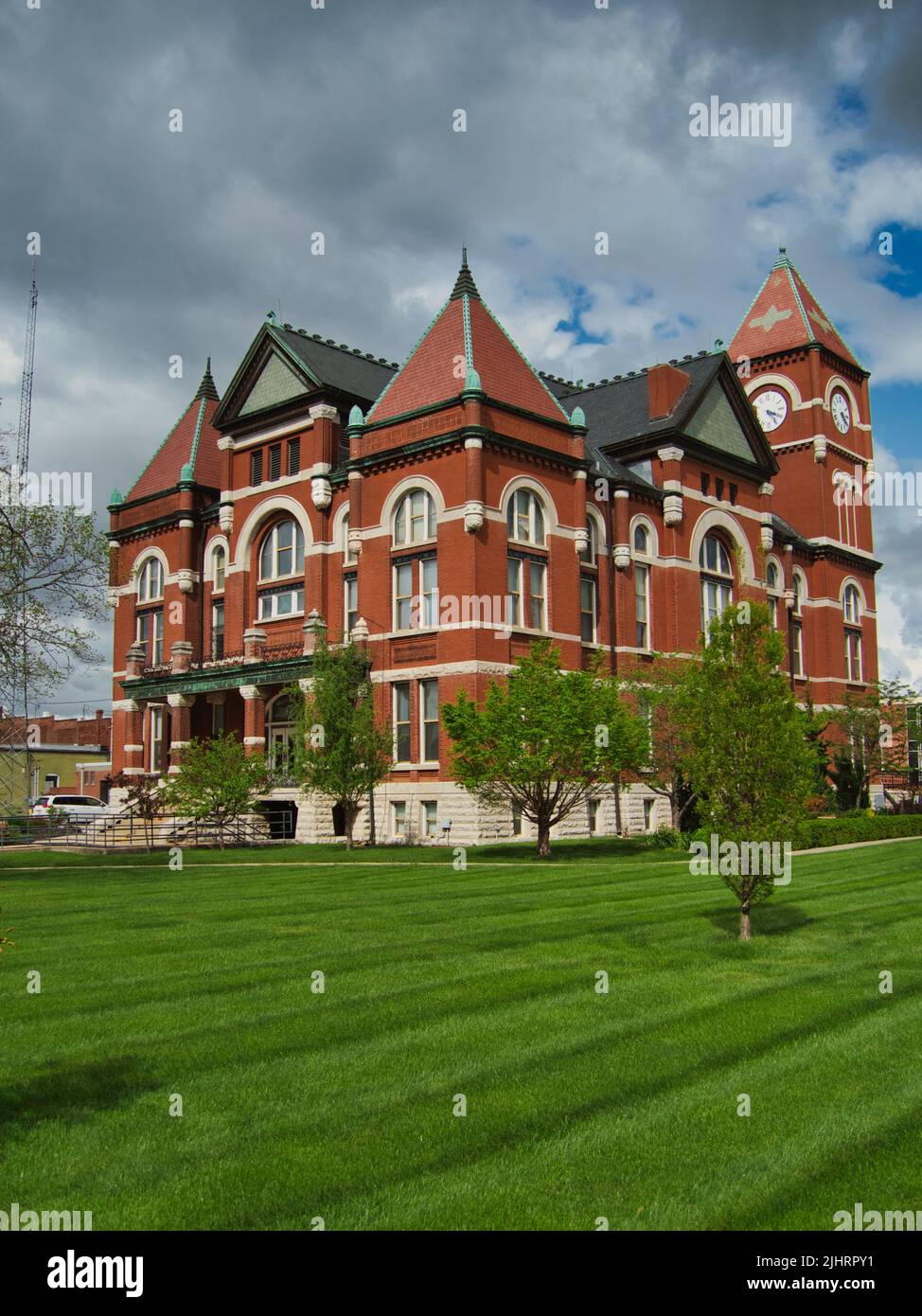 A vertical shot of Historic Miami County Kansas (KS) Courthouse in ...