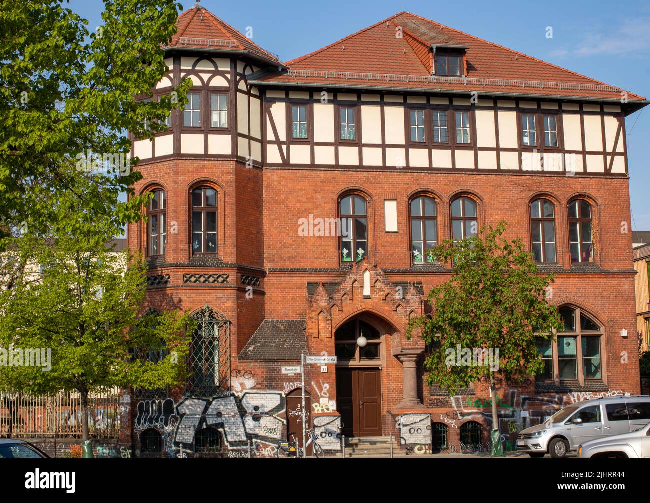 A facade of a half-timbered building in Berlin, Germany Stock Photo - Alamy