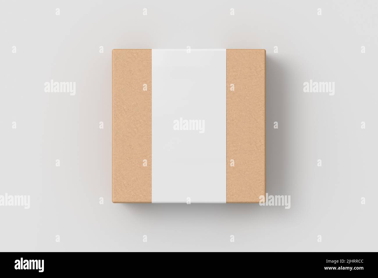 Square box mock up with blank paper cover label: Cardboard gift box on ...