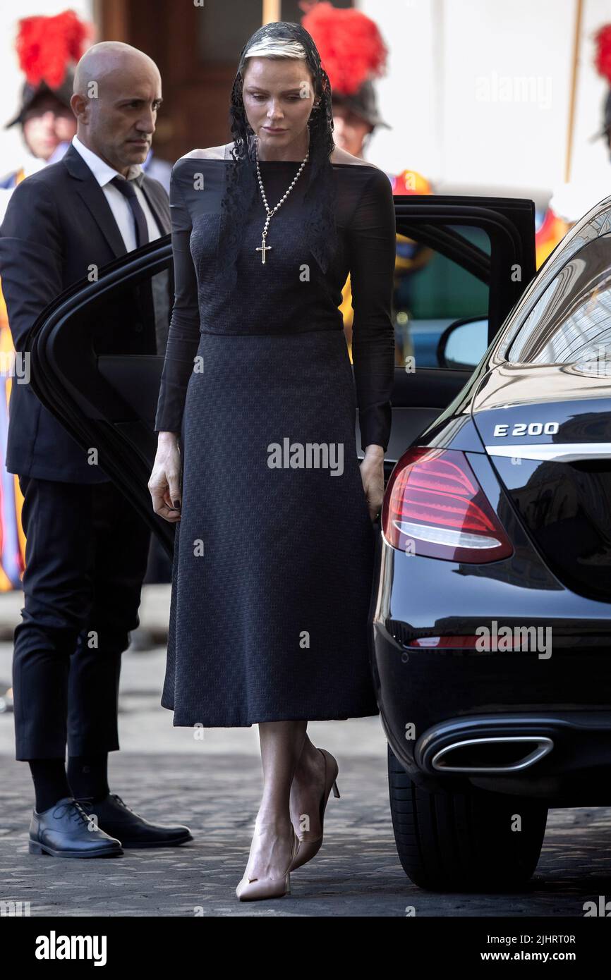Vatican Ciy, Vatican. 20 July, 2022. Monaco's Prince Alberto II and his ...