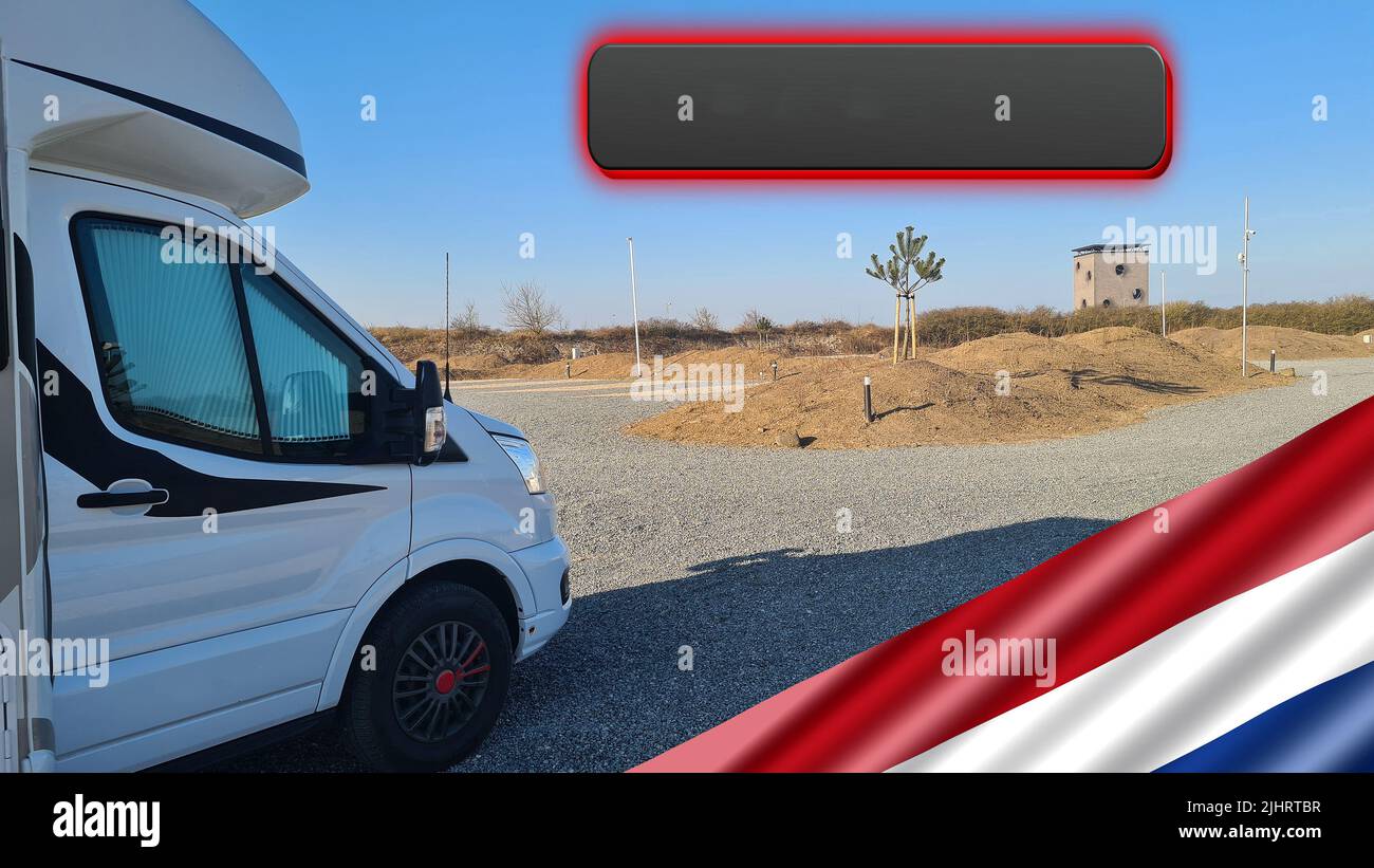 Family vacation trip camper van, holiday trip in motorhome, caravan ...