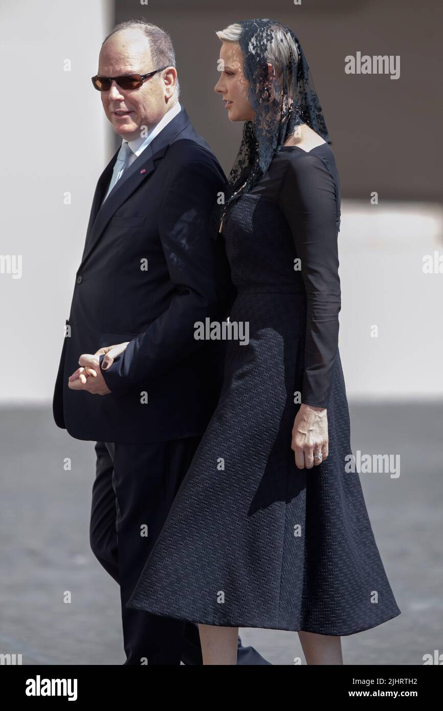 Vatican Ciy, Vatican. 20 July, 2022. Monaco's Prince Alberto II and ...