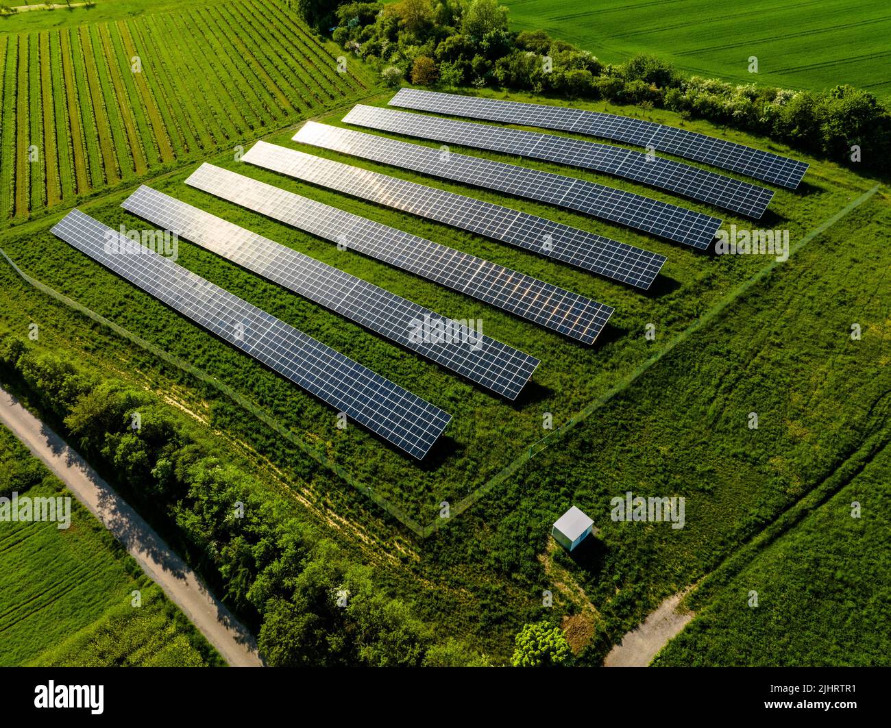 The Solar Cell pannels in a farm in Germany Stock Photo - Alamy