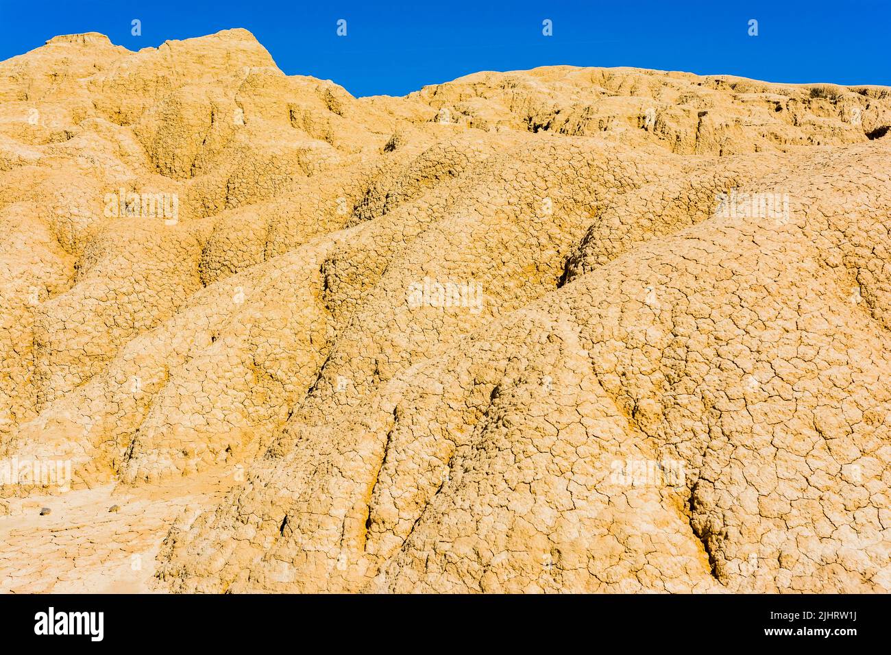 Soil eroded by natural elements. Bardenas Reales Natural Park. Navarra ...