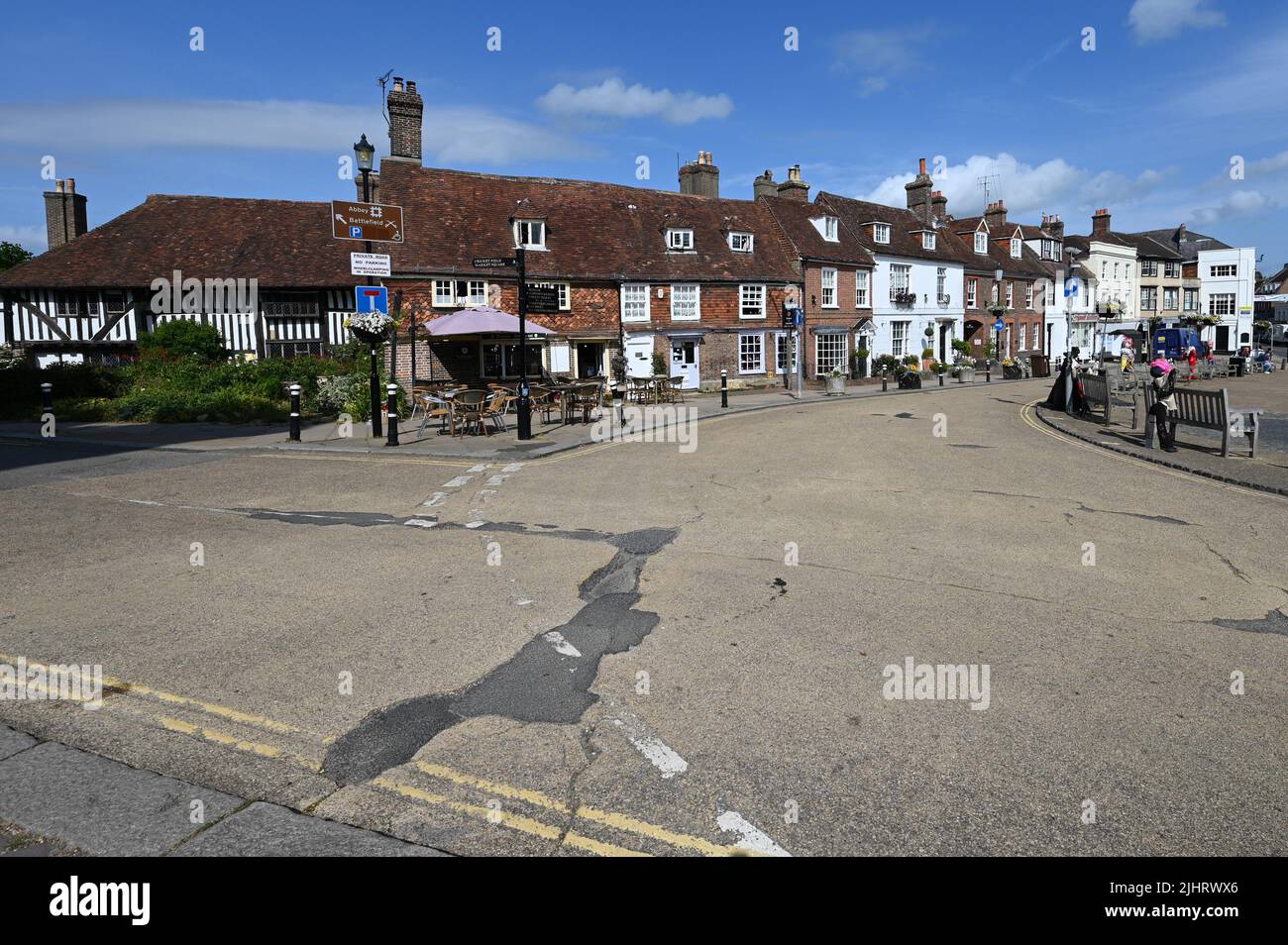 The town of Battle in kent on a windy summer morning Stock Photo - Alamy