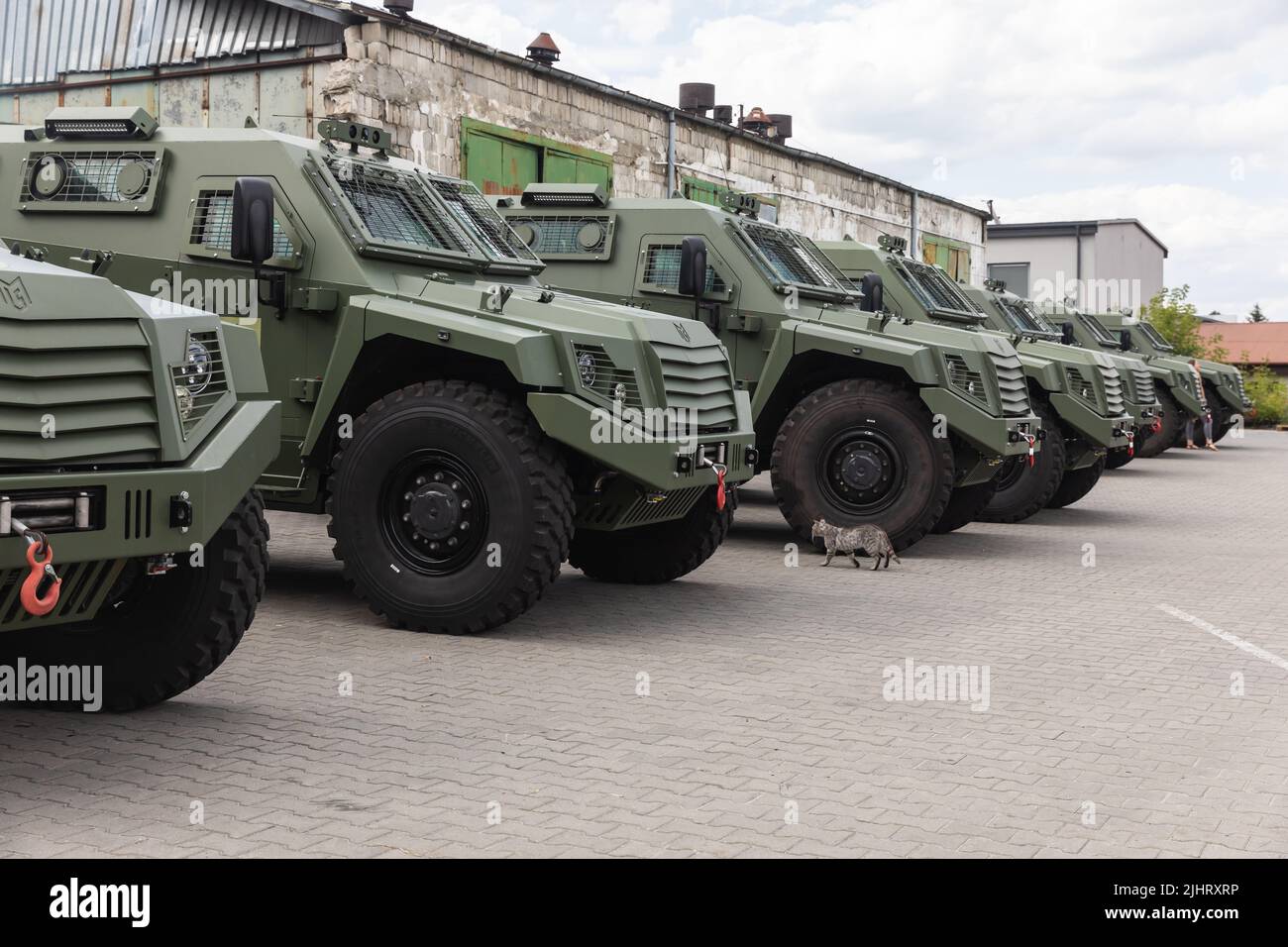 Ukrainian Border, Poland. 16th July, 2022. The 11 new Italian-made MLS ...