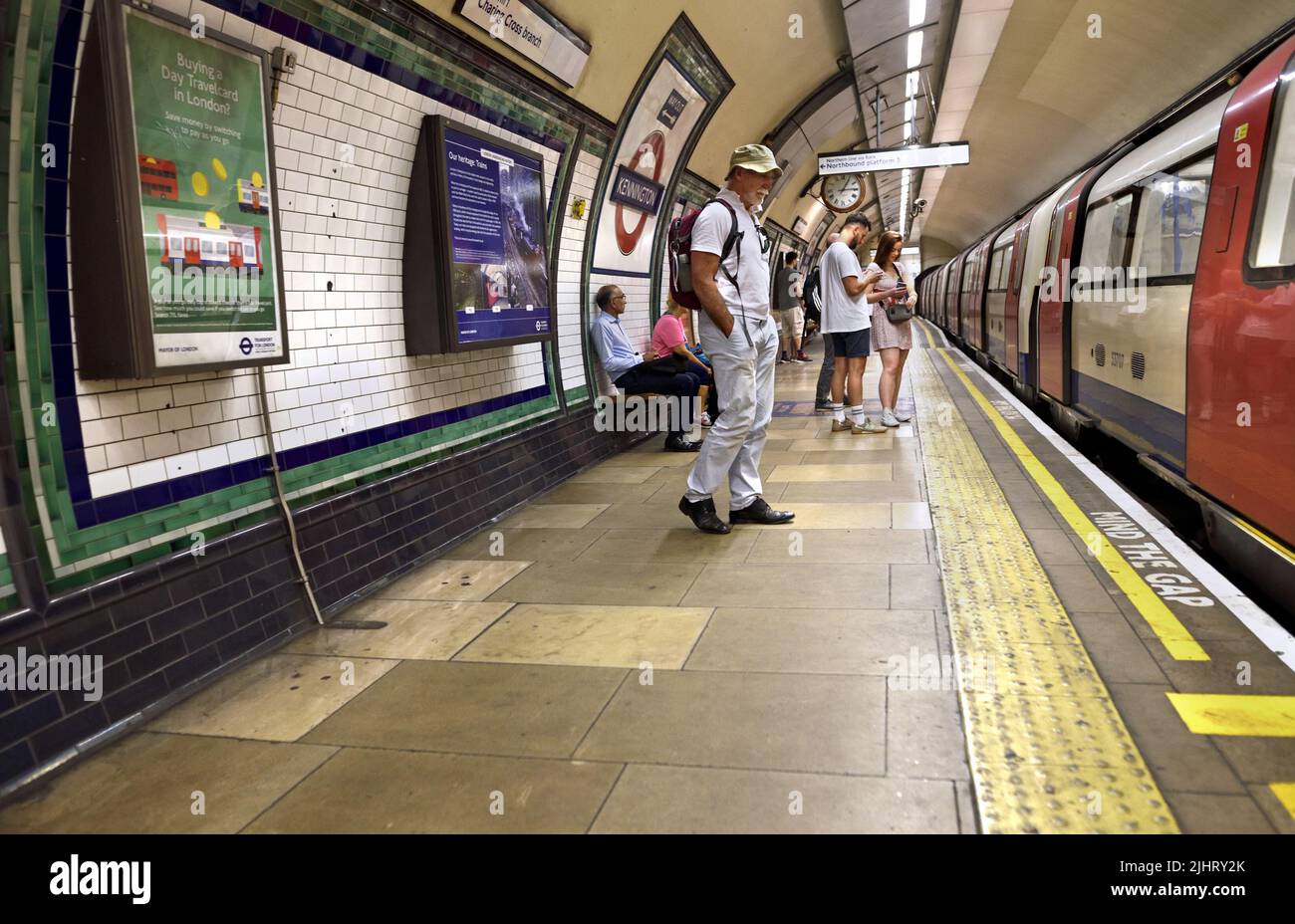 London, England, UK. London Underground - platform of the Northern Line ...