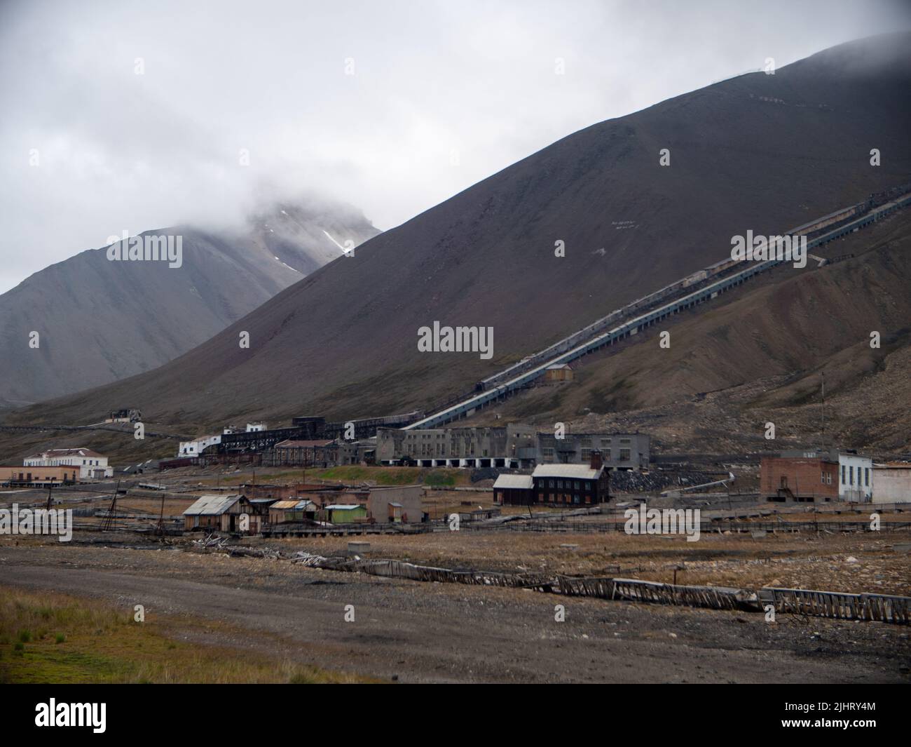 The Ghost Town Pyramiden Svalbard, the lost place in Russia Stock Photo ...