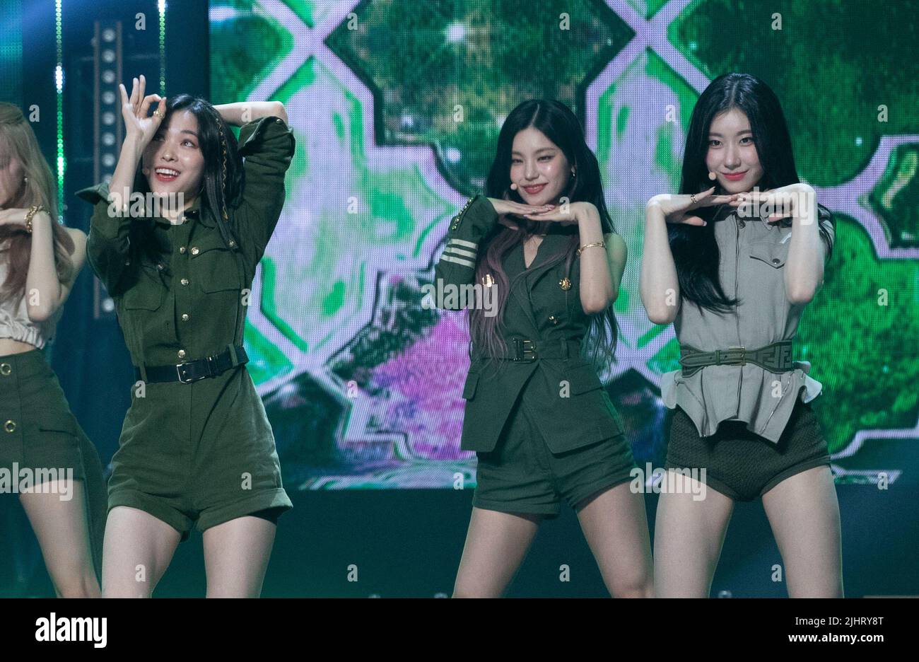 20 July 2022 - Goyang, South Korea - Japanese K-Pop girl group XG, performs on the stage during ...