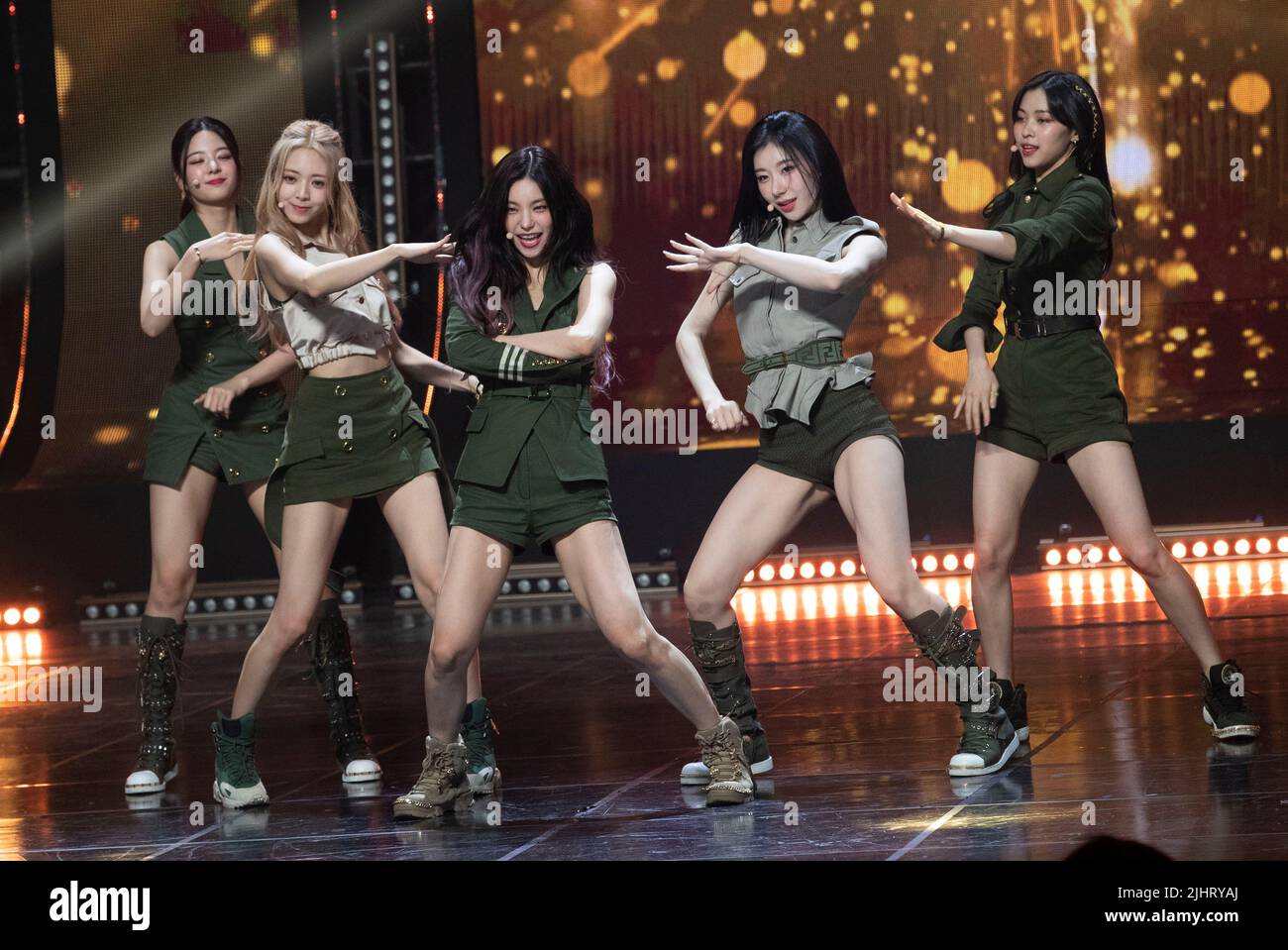 20 July 2022 - Goyang, South Korea - Japanese K-Pop girl group XG, performs on the stage during ...