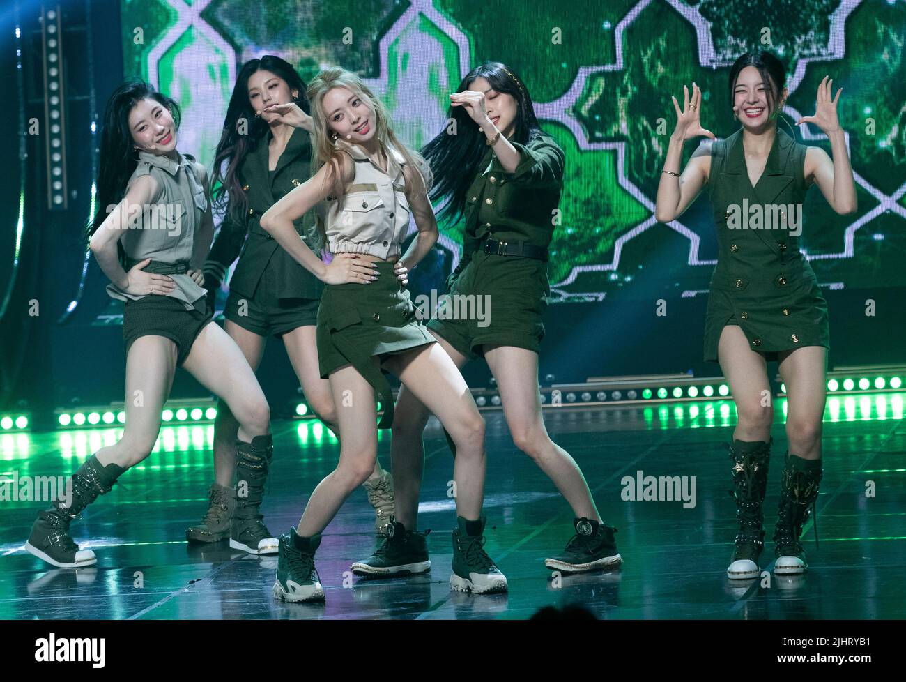 20 July 2022 - Goyang, South Korea - Japanese K-Pop girl group XG, performs on the stage during ...