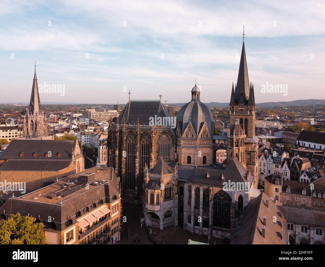 An aerial view of the Aachen Cathedral in Germany Stock Photo - Alamy