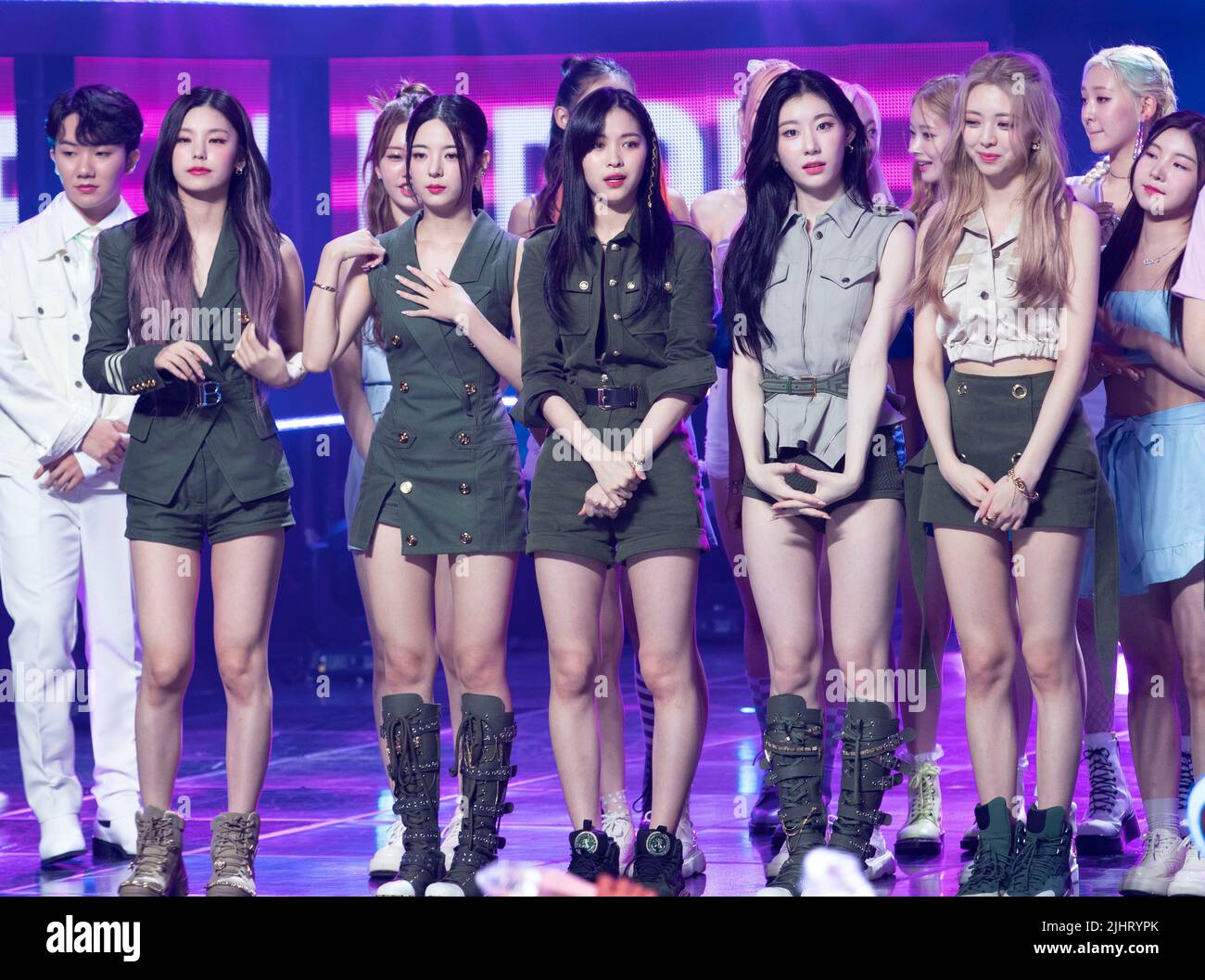 Goyang, South Korea. 20th July, 2022. Japanese K-Pop girl group XG, performs on the stage during ...