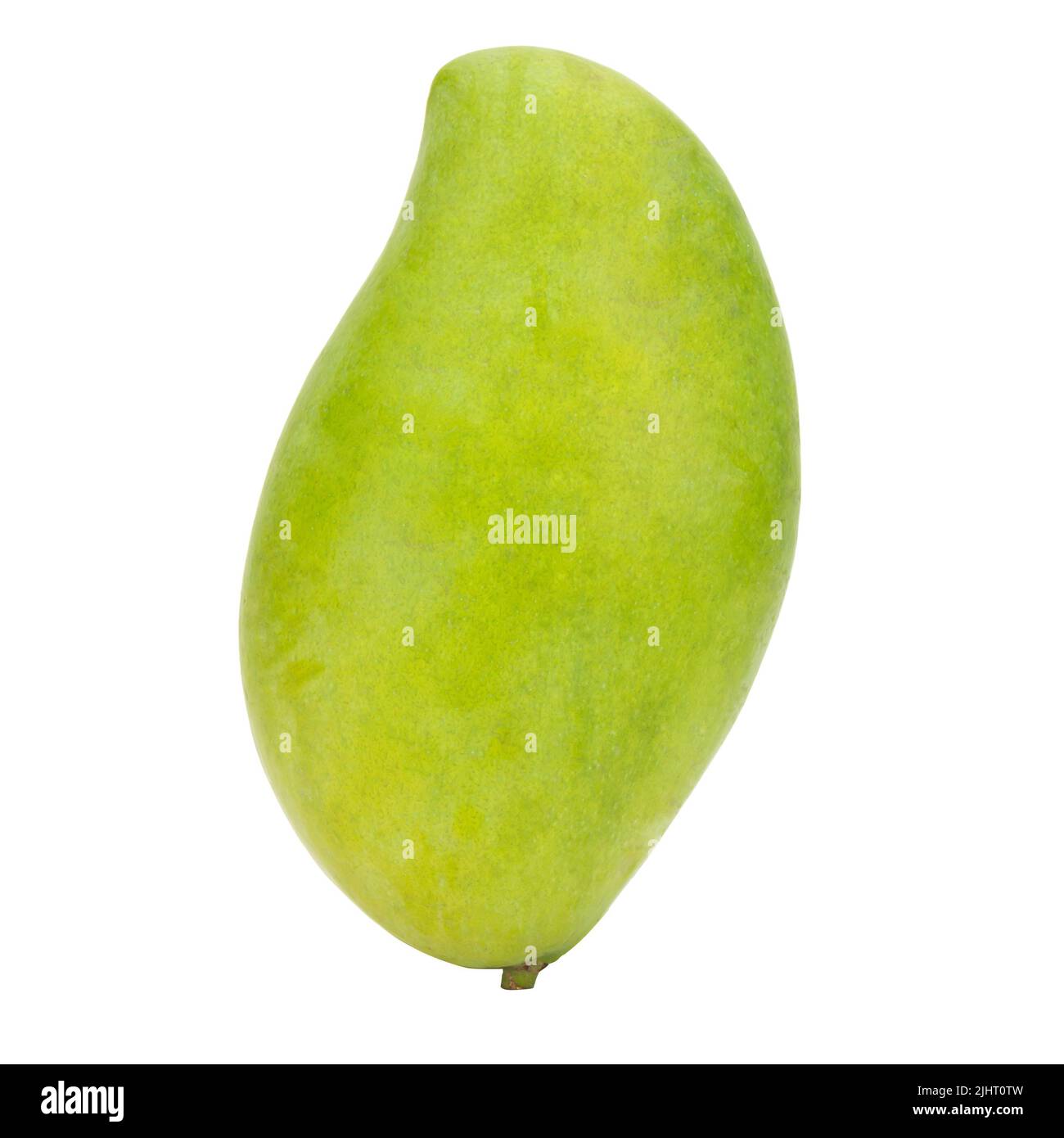 Green mango isolated on a white background Stock Photo - Alamy